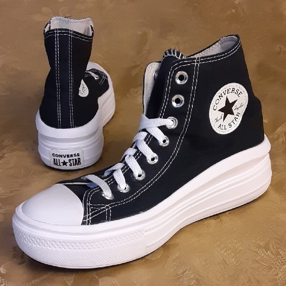 Converse | Shoes | Converse Platform Black White Hightop Sneakers ...